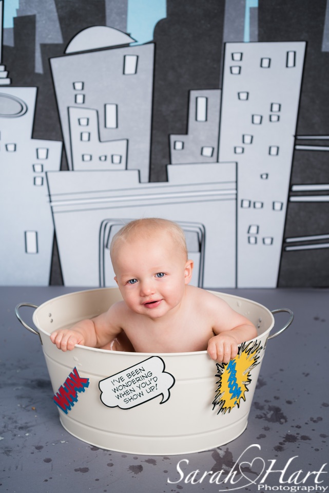 Newborn Photography by Sarah Hart Photography Superhero Cake Smash ...